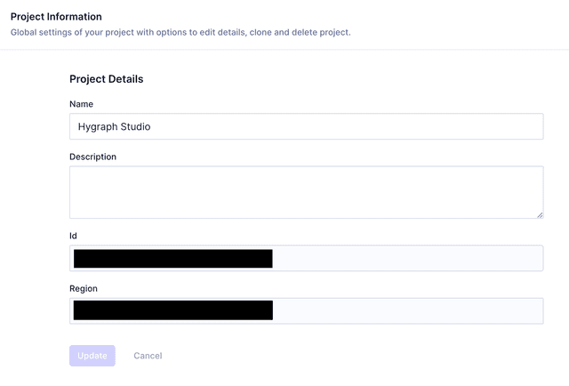 Learn about managing your project's global information | Hygraph