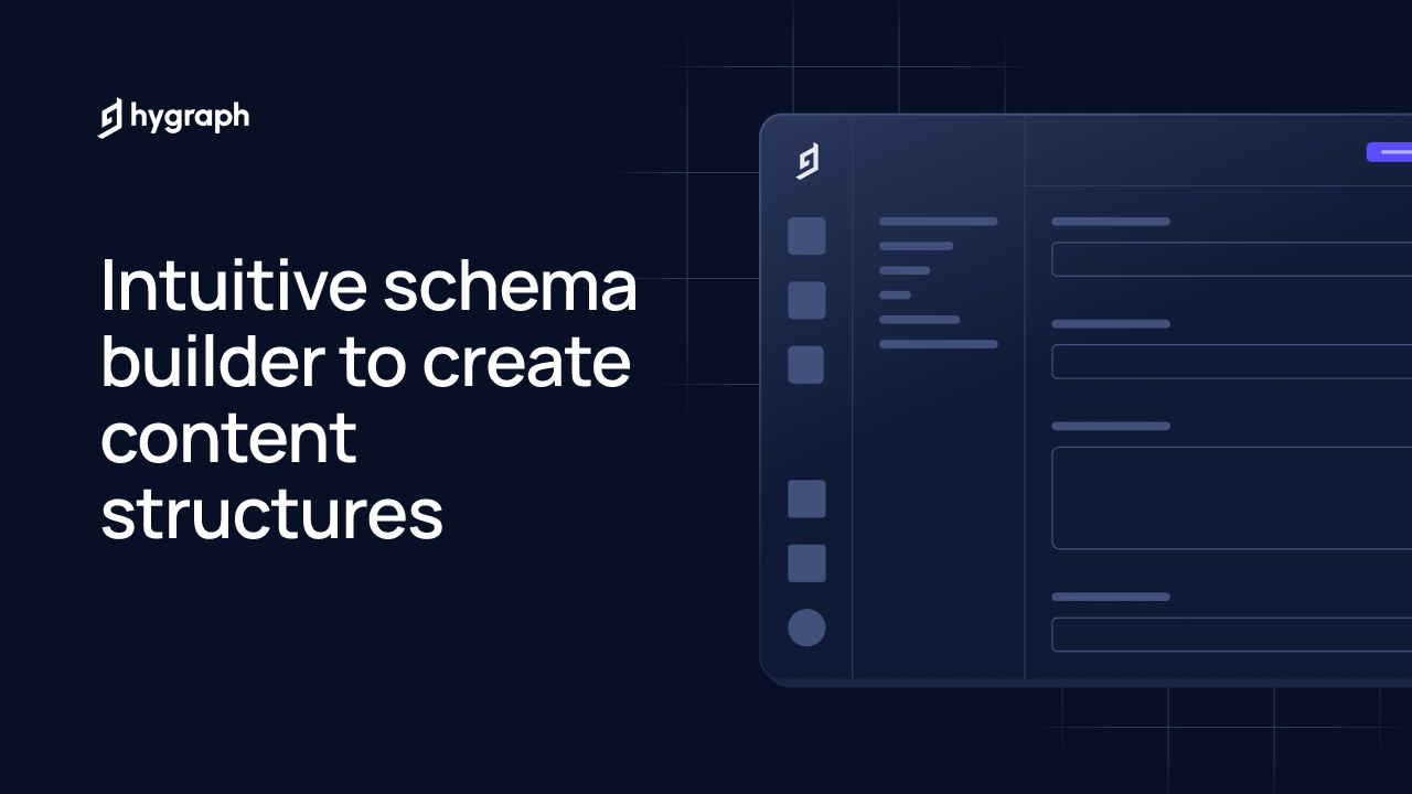 Intuitive schema builder to create content structures | Hygraph
