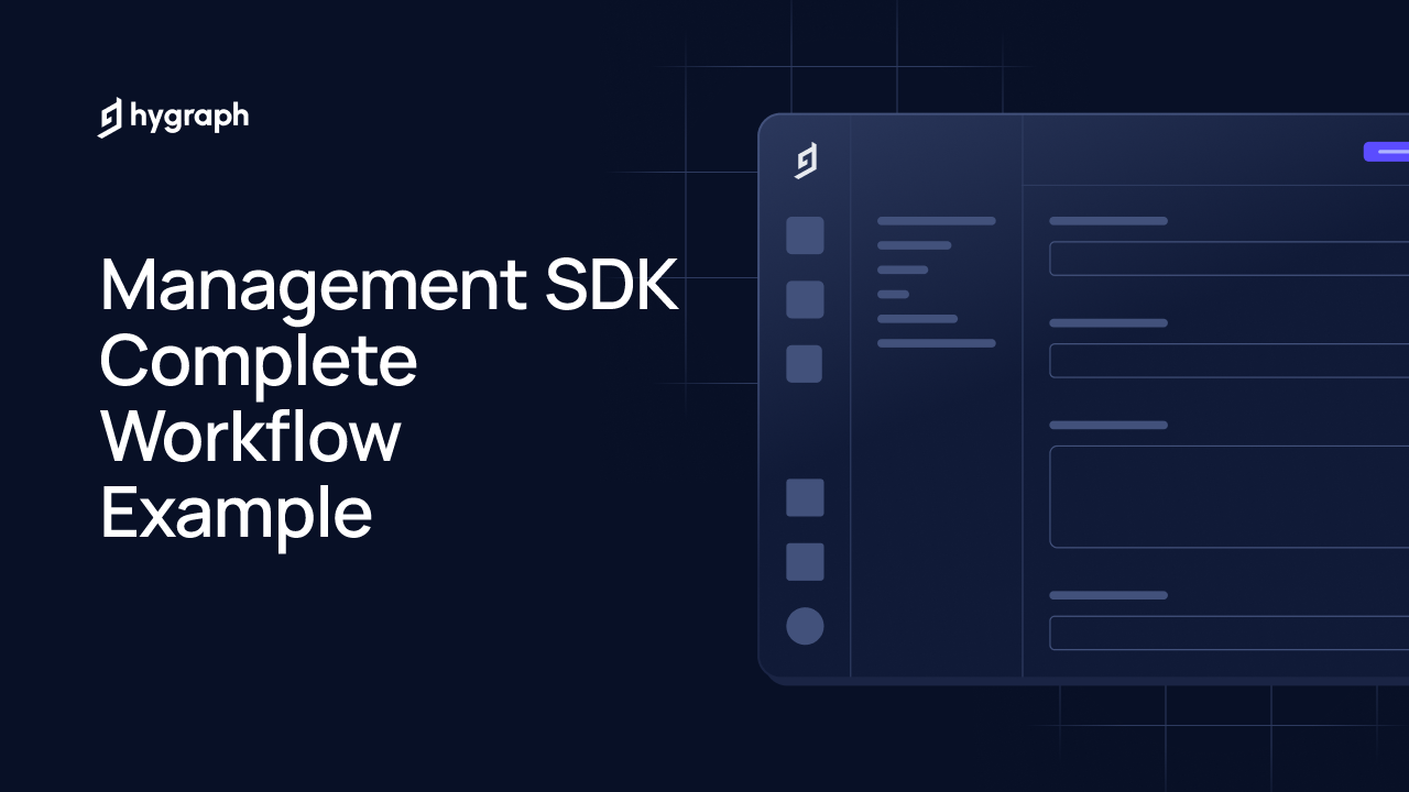 Management SDK Complete Workflow Example | Hygraph